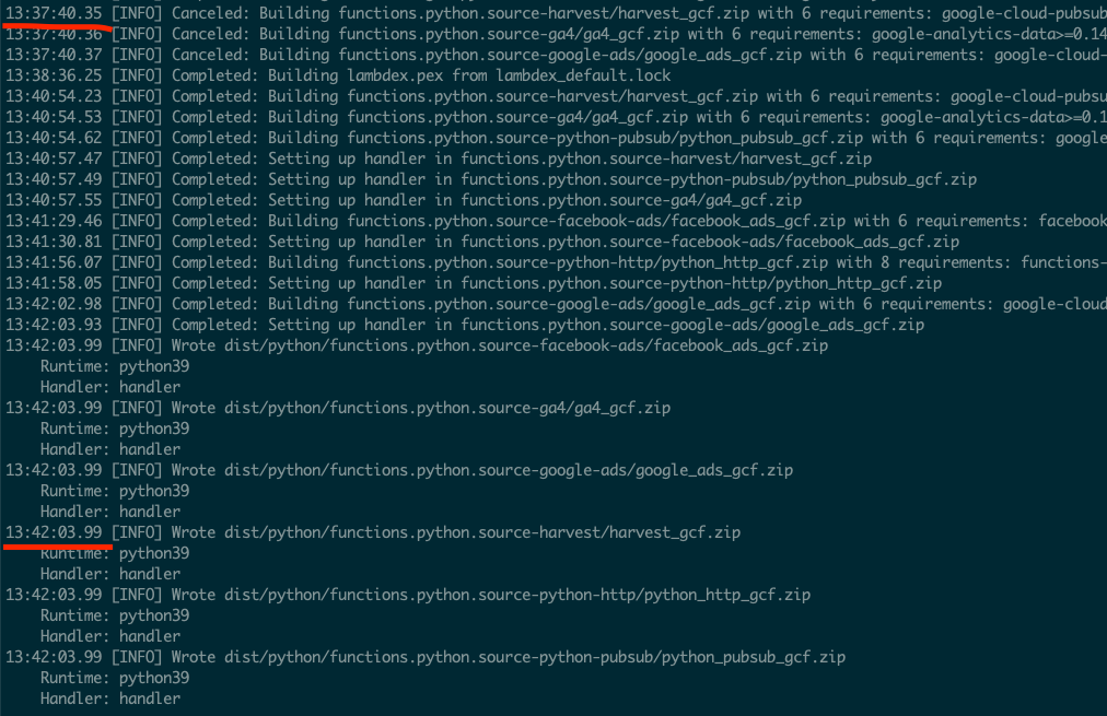 Builded zip by `python_google_cloud_function` on mac os with `docker_environment` still cannot ...