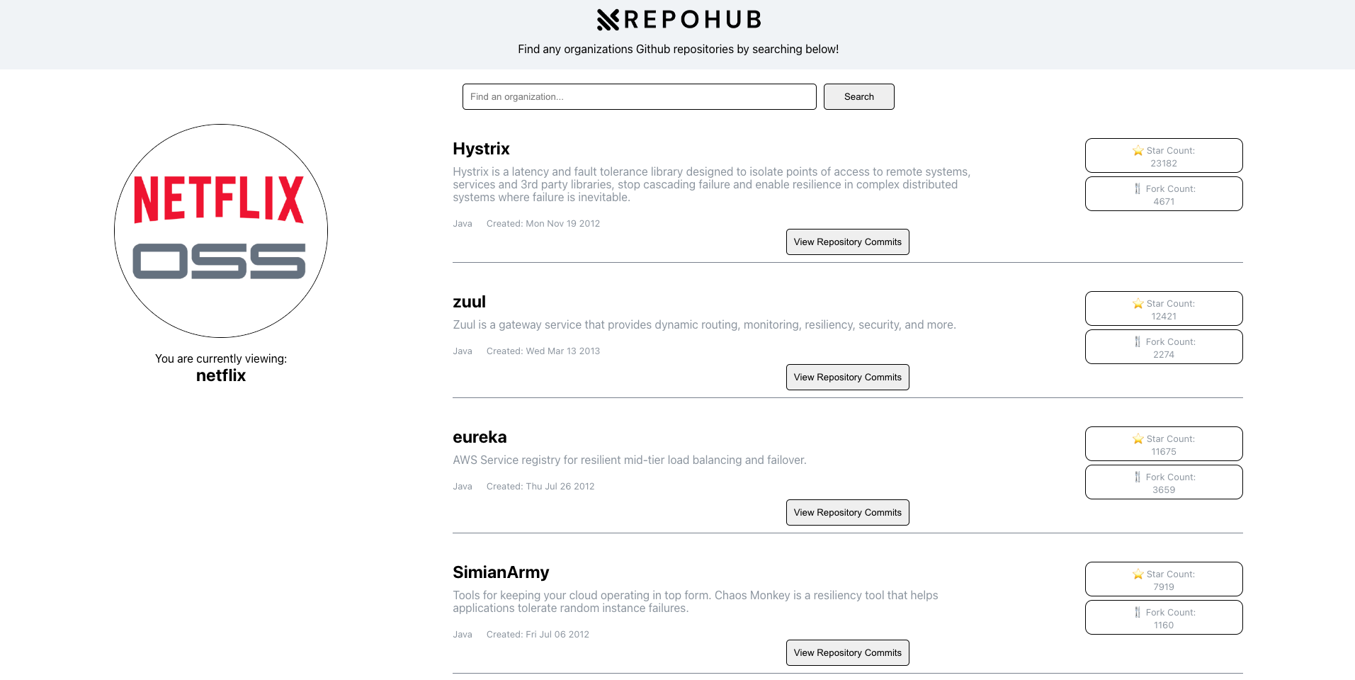 GitHub - VictoriaFC/netflix-repos