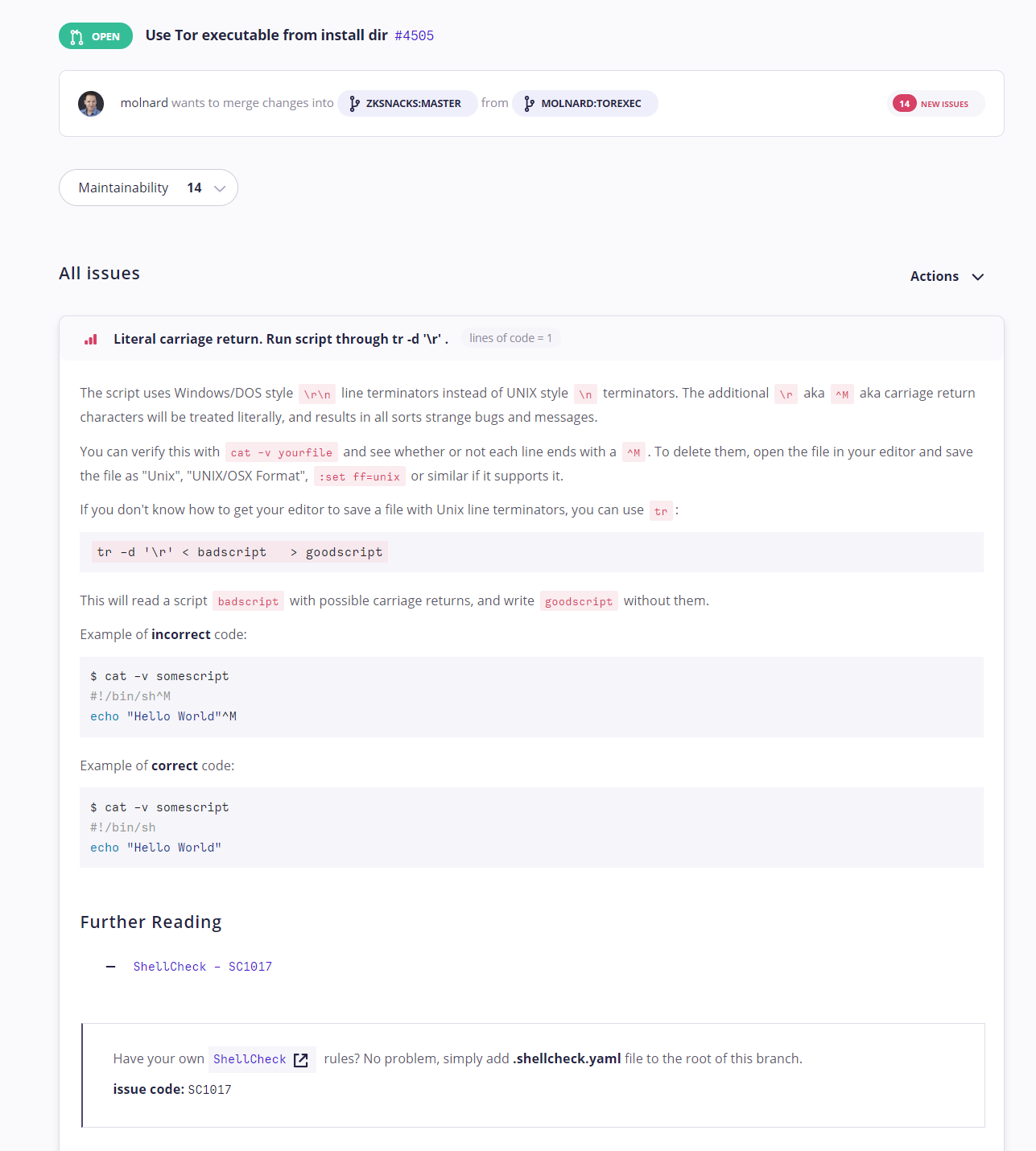 CodeFactor script file line ending warnings · Issue #4531 · WalletWasabi/WalletWasabi · GitHub
