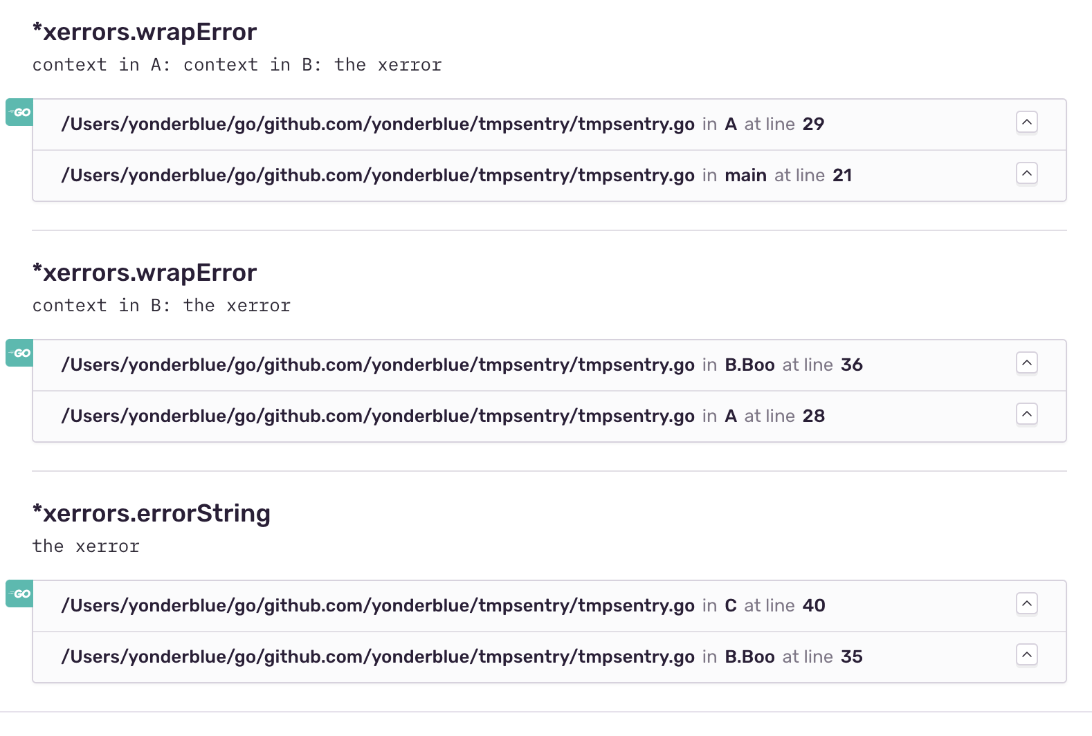 2 Frames Shown Per Xerrors Wrap Instead Of 1 · Issue 306 · Getsentry 