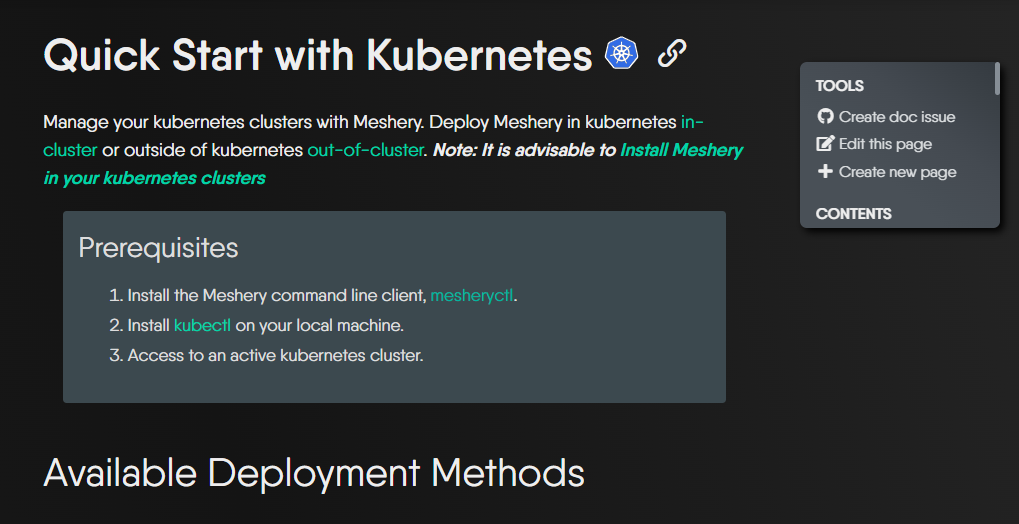 [docs] Fix Broken Link Kubernetes In Readme · Issue 9228 · Meshery Meshery · Github