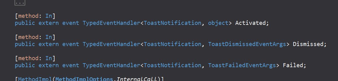 Windows.UI.Notifications.ToastNotification.Activated has incorrect TResult · Issue #768 ...