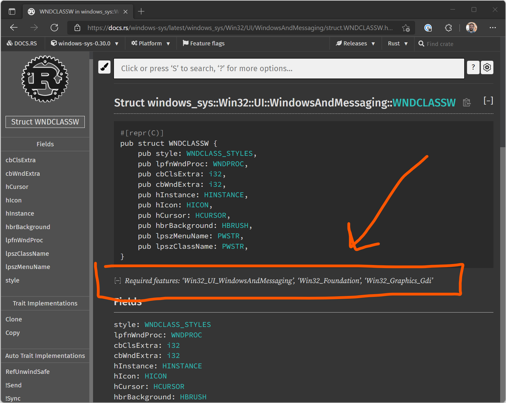 Bug: Cannot find WNDCLASSW and friends even though Win32_UI ...