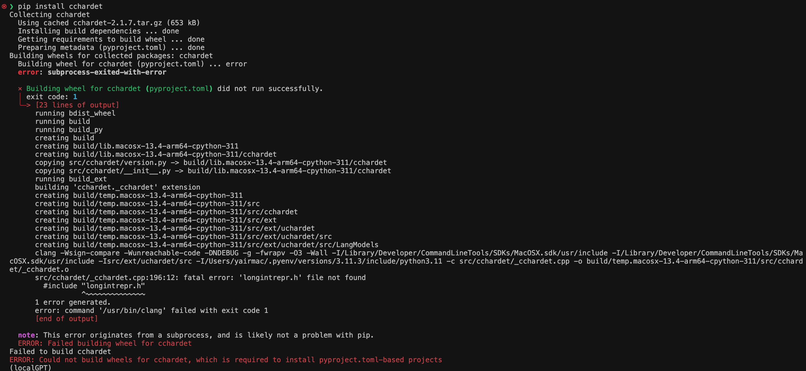 M1 Macbook air · Issue #102 · PromtEngineer/localGPT · GitHub