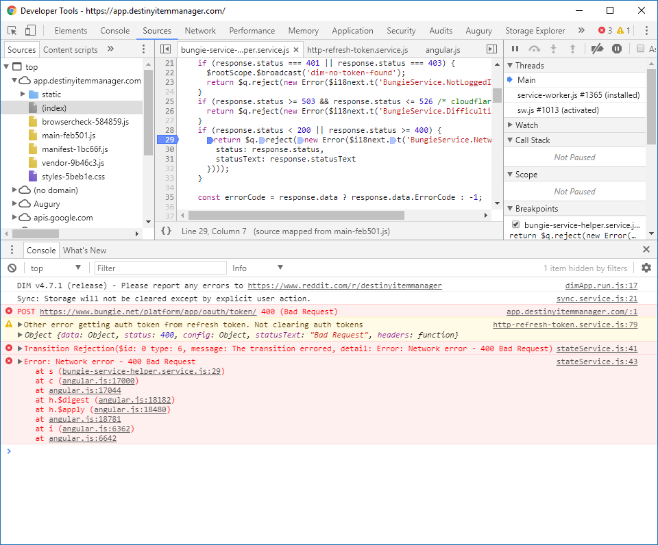 400 Bad Request On Token · Issue 2063 · Destinyitemmanagerdim · Github 