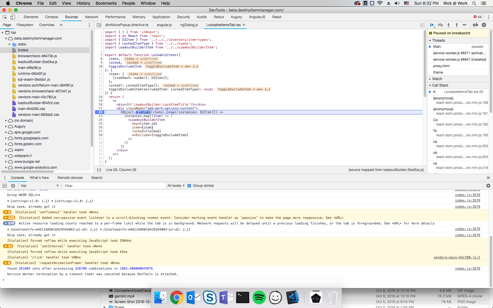 Loadout Builder Error with Characters that have no Items · Issue #3219 ...