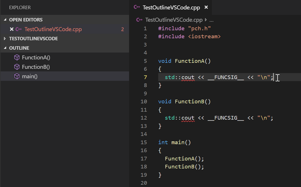 Outline does not follow cursor · Issue #3679 · microsoft/vscode ...