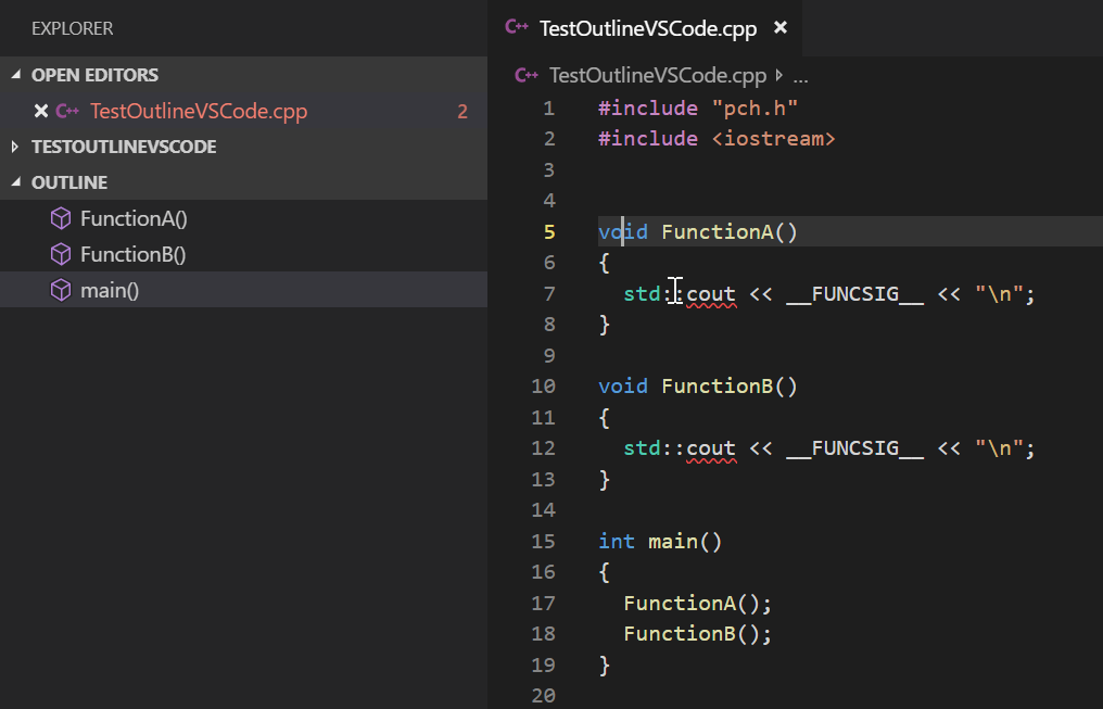 Outline does not follow cursor · Issue #3679 · microsoft/vscode ...