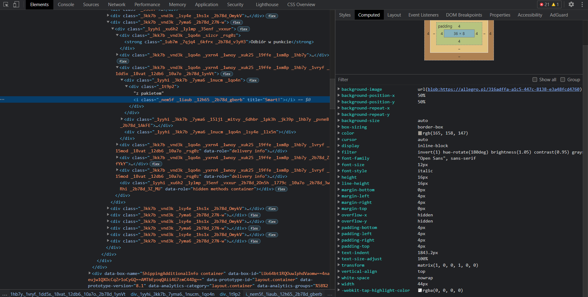 [Broken Website] allegro.pl · Issue #5632 · darkreader/darkreader · GitHub