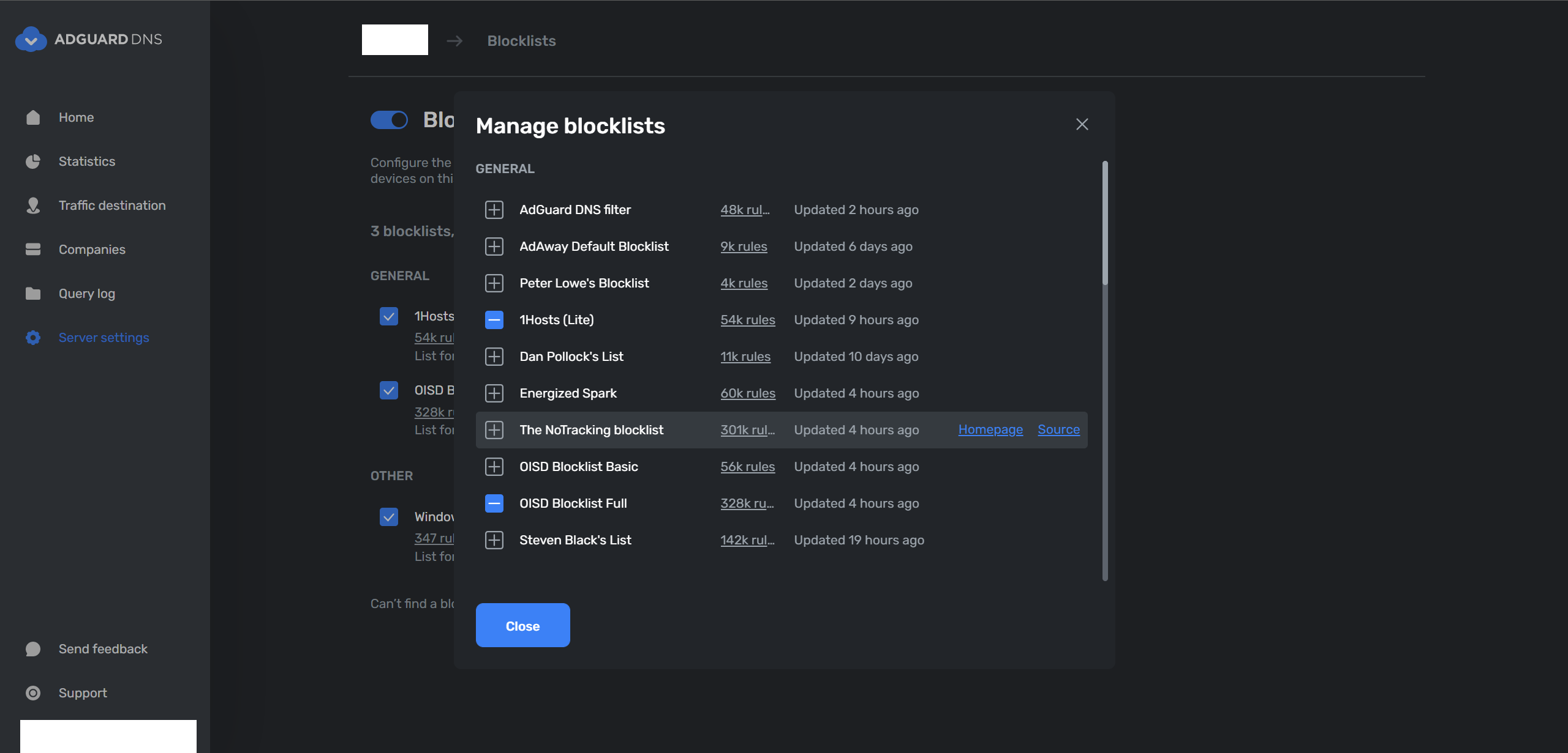 Waste space dashboard UX · Issue #373 · AdguardTeam/AdGuardDNS · GitHub