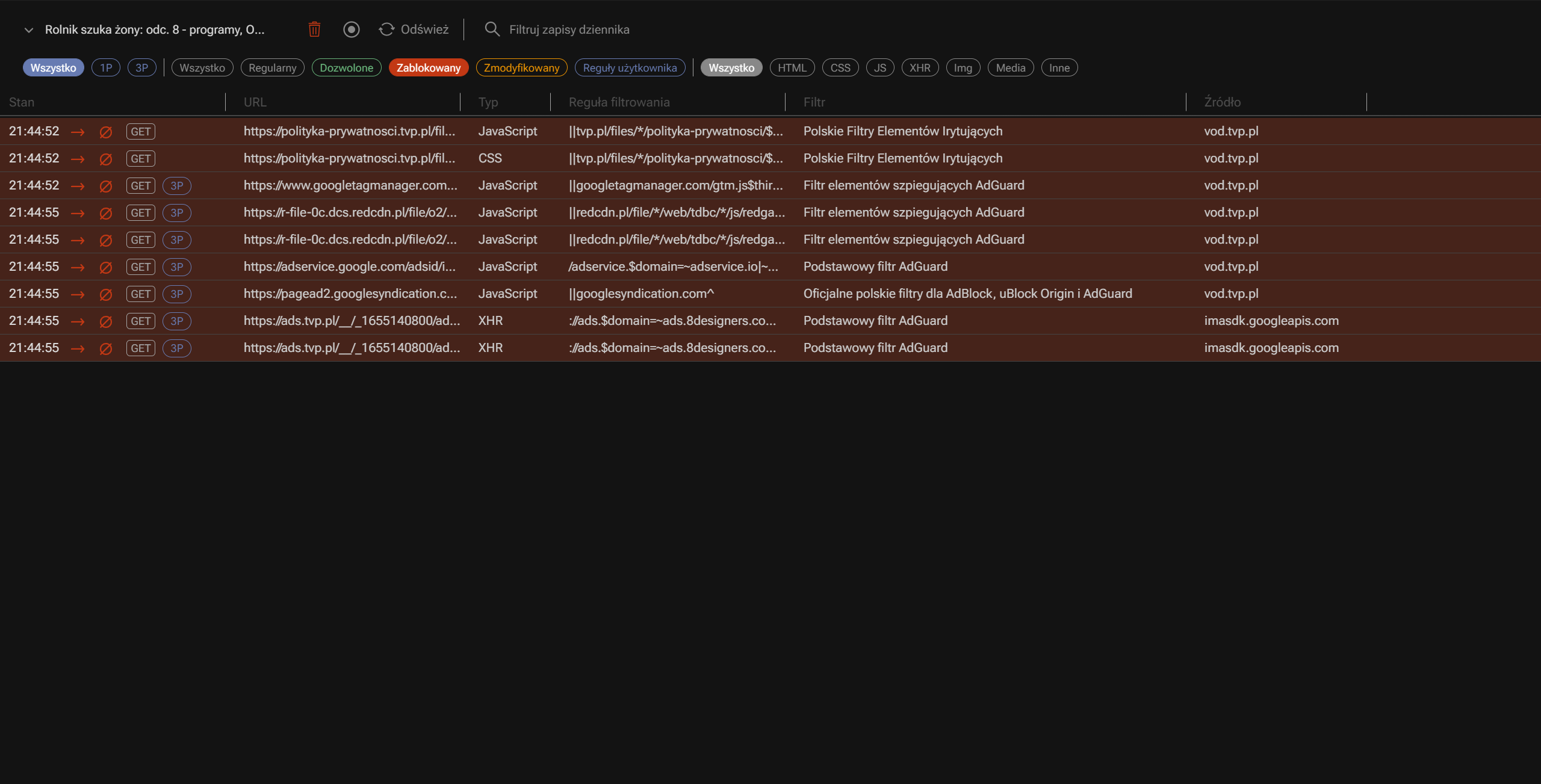 vod.tvp.pl · Issue #134388 · AdguardTeam/AdguardFilters · GitHub
