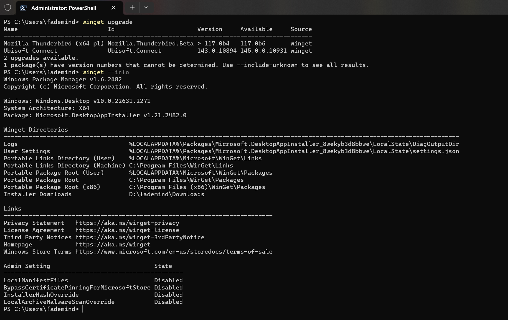 winget upgrades stable Mozilla.Thunderbird to beta versions (because of ...