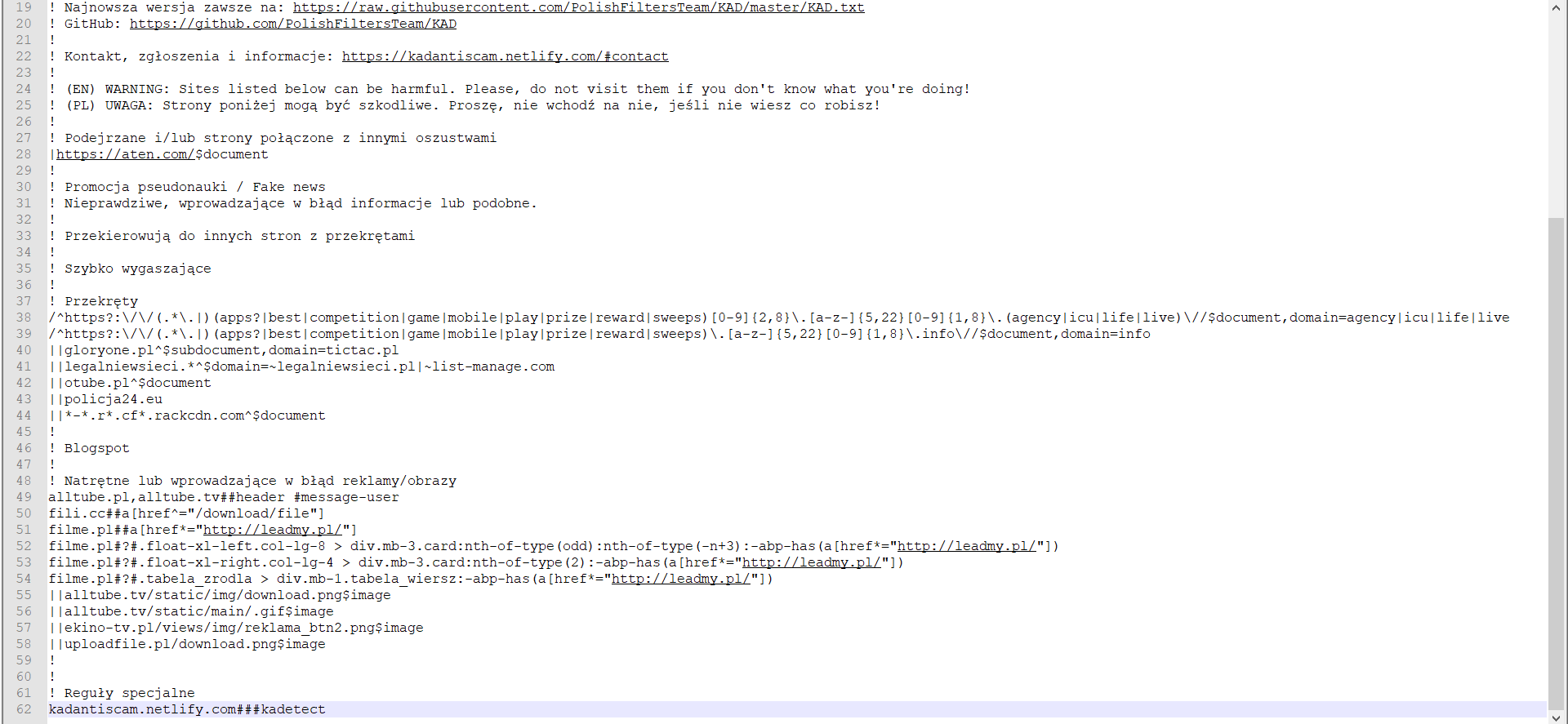 KAD - why not all rules are used??? · Issue #268 · AdguardTeam/FiltersRegistry · GitHub