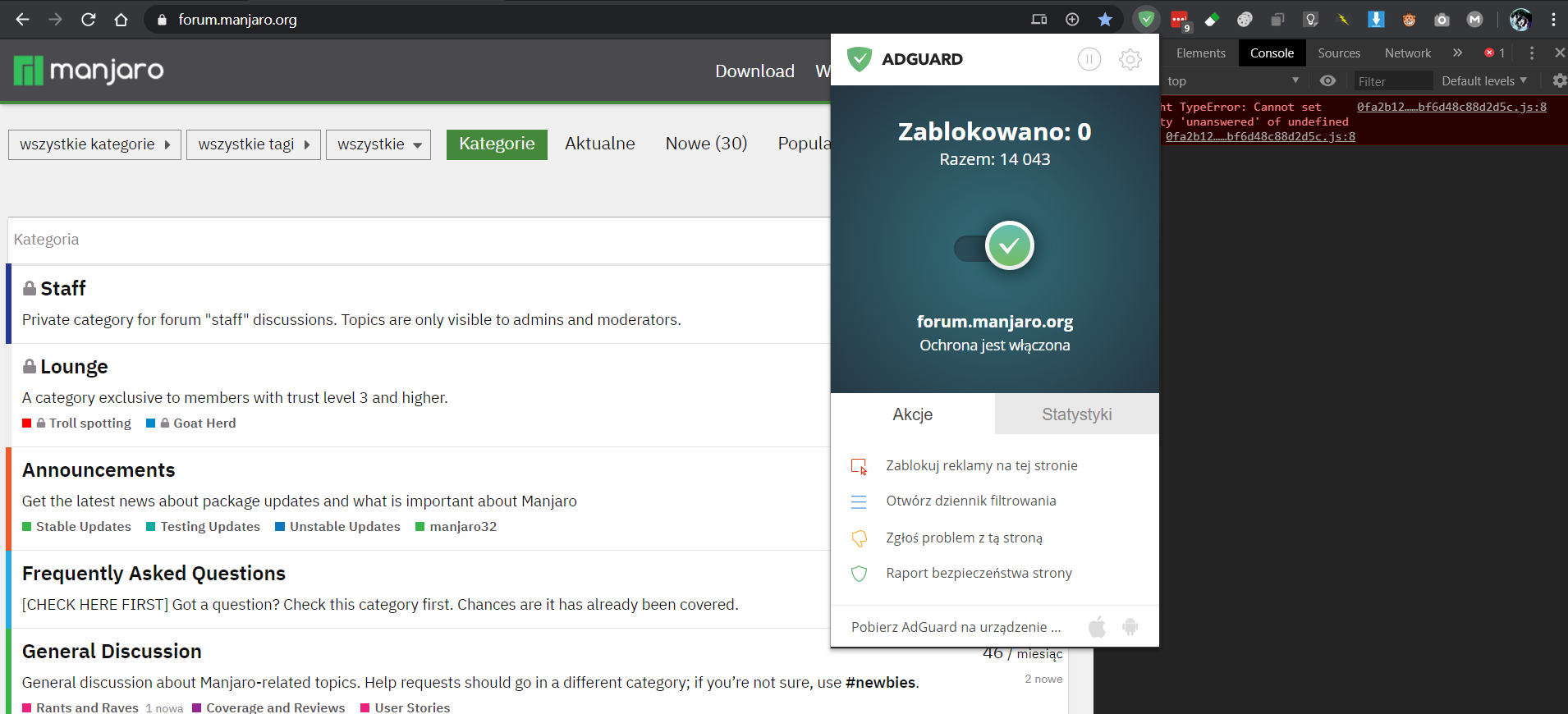 forum.manjaro.org · Issue #46255 · AdguardTeam/AdguardFilters · GitHub