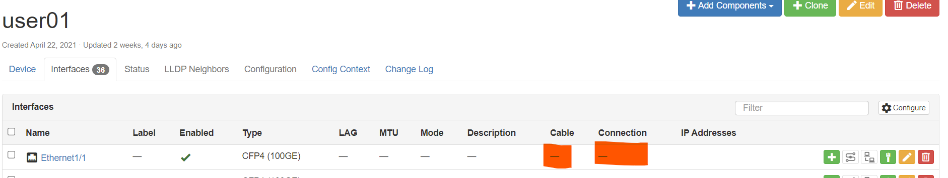 Unexpected ORM and UI behavior when modifying an Interface and adding a Cable · Issue #688 ...