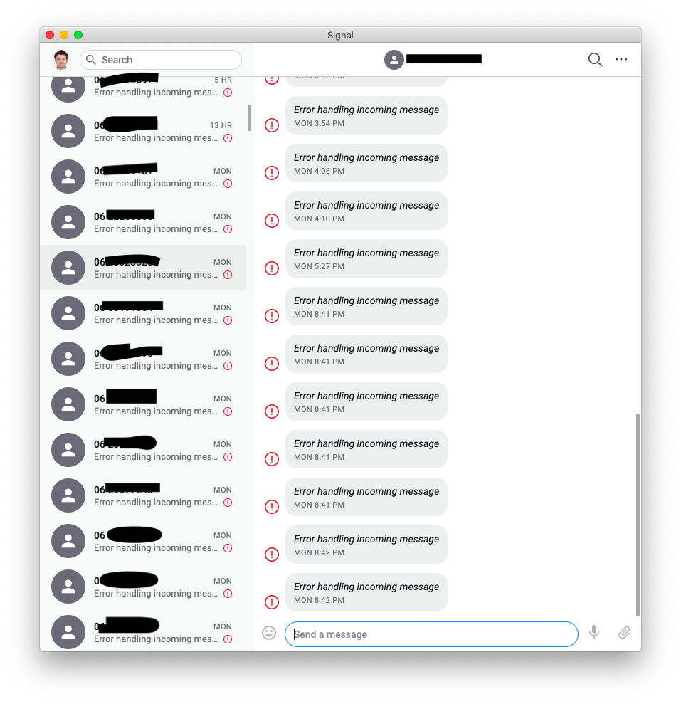 Error handling incoming message after installation of MacOS Catalina · Issue #3736 · signalapp ...