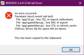 BEE2.4.41.1 64-bit error · Issue #1803 · BEEmod/BEE2.4 · GitHub
