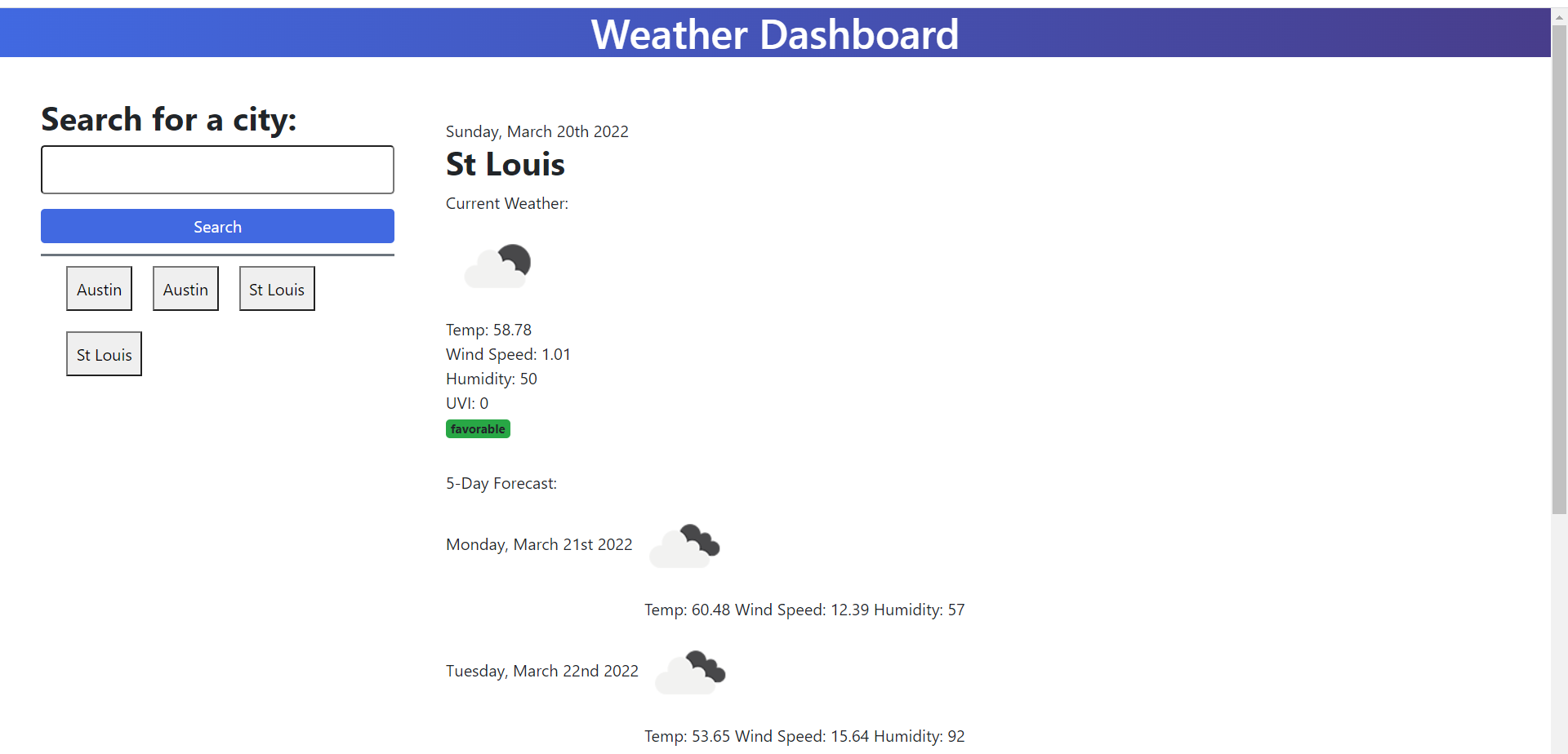 GitHub - KLong75/weather-dashboard