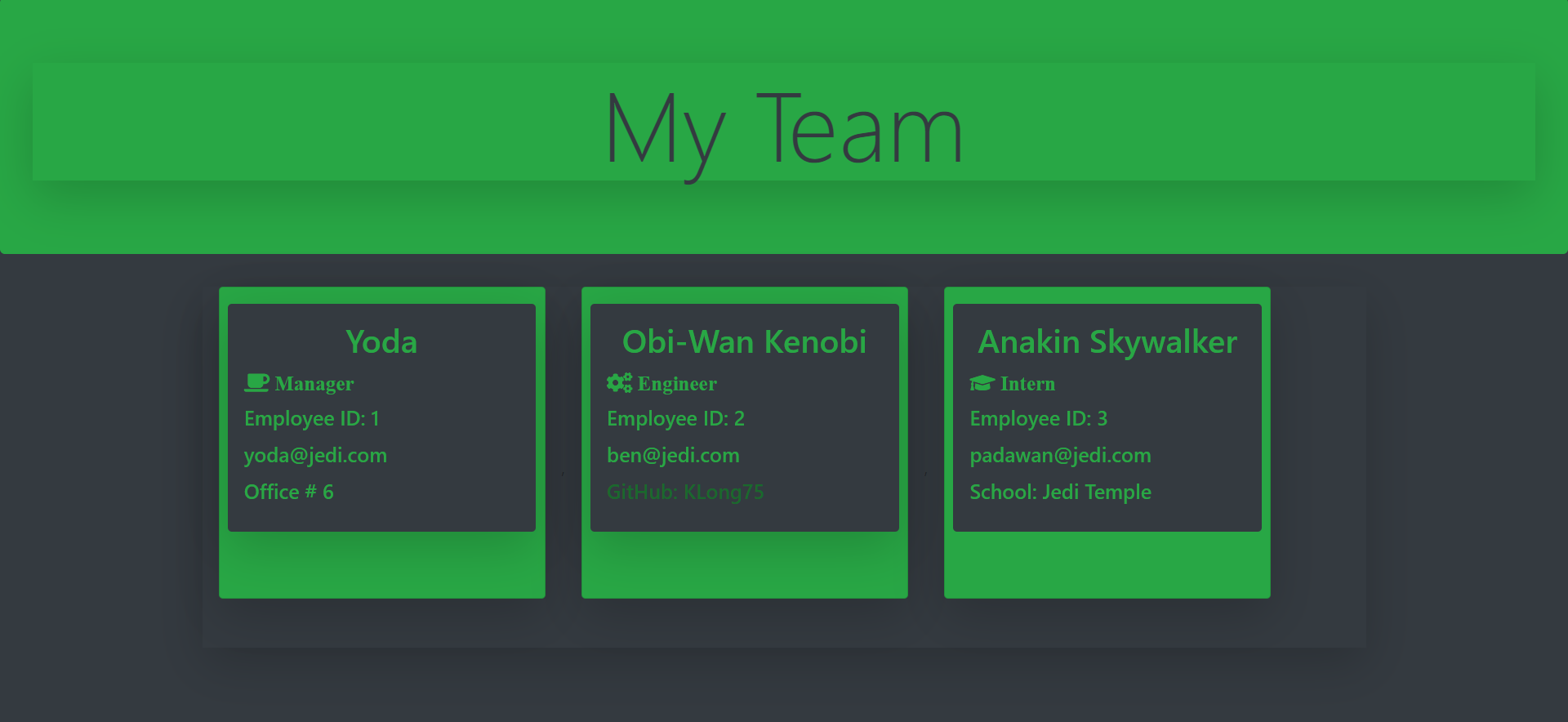 GitHub - KLong75/team-profile-generator