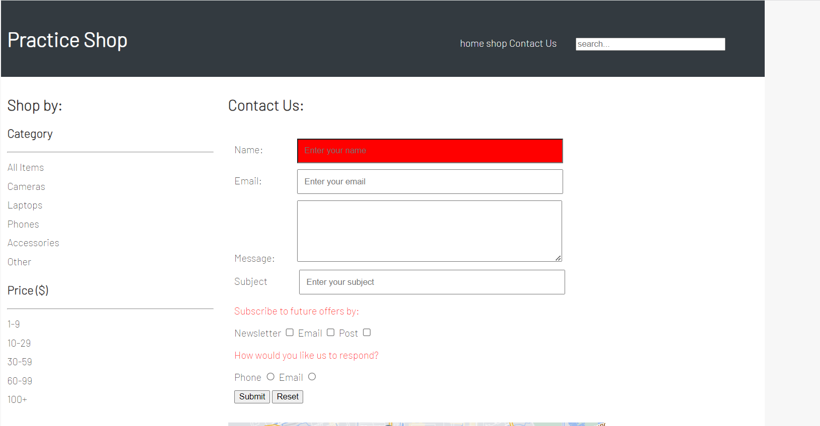 GitHub - GandiBintang/PracticeShop: A Project to create a web shop template using html, css.