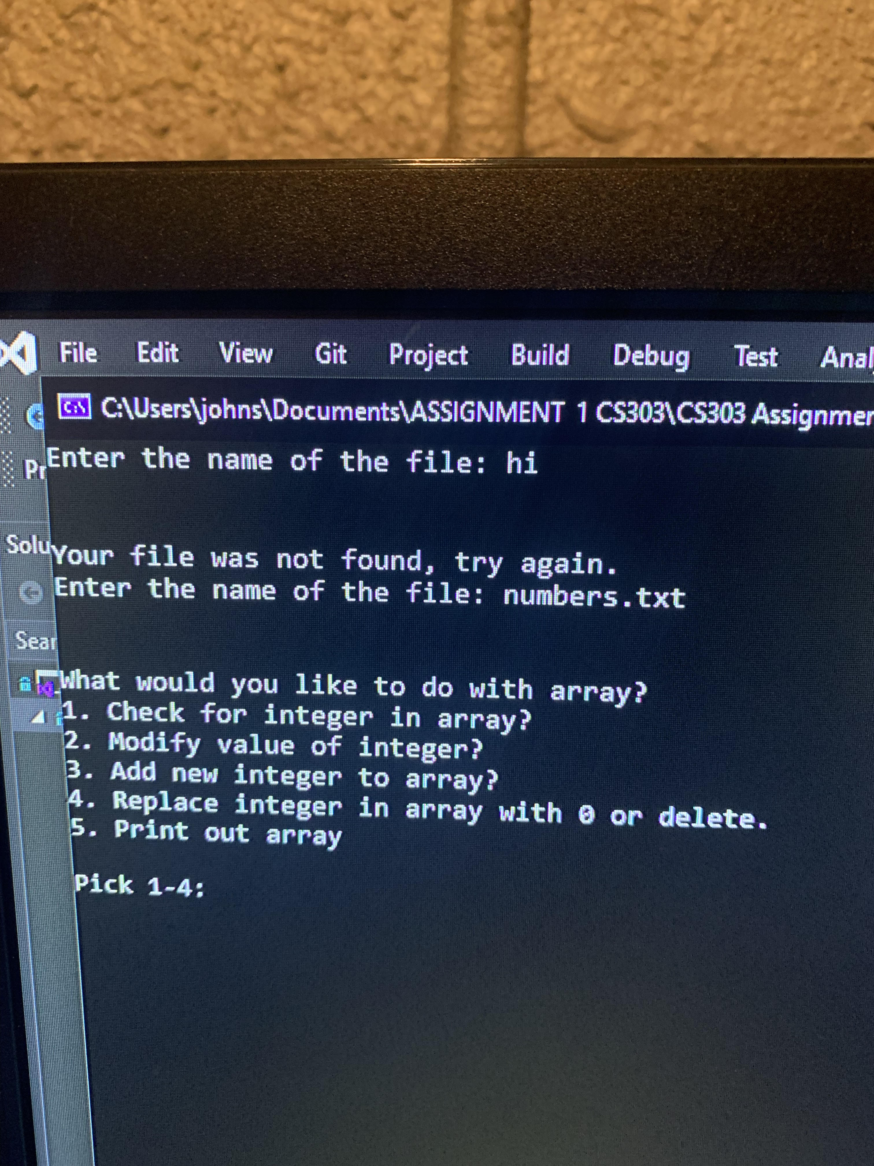 GitHub - JohnGarciaS/CS303-Assignment-1-Final