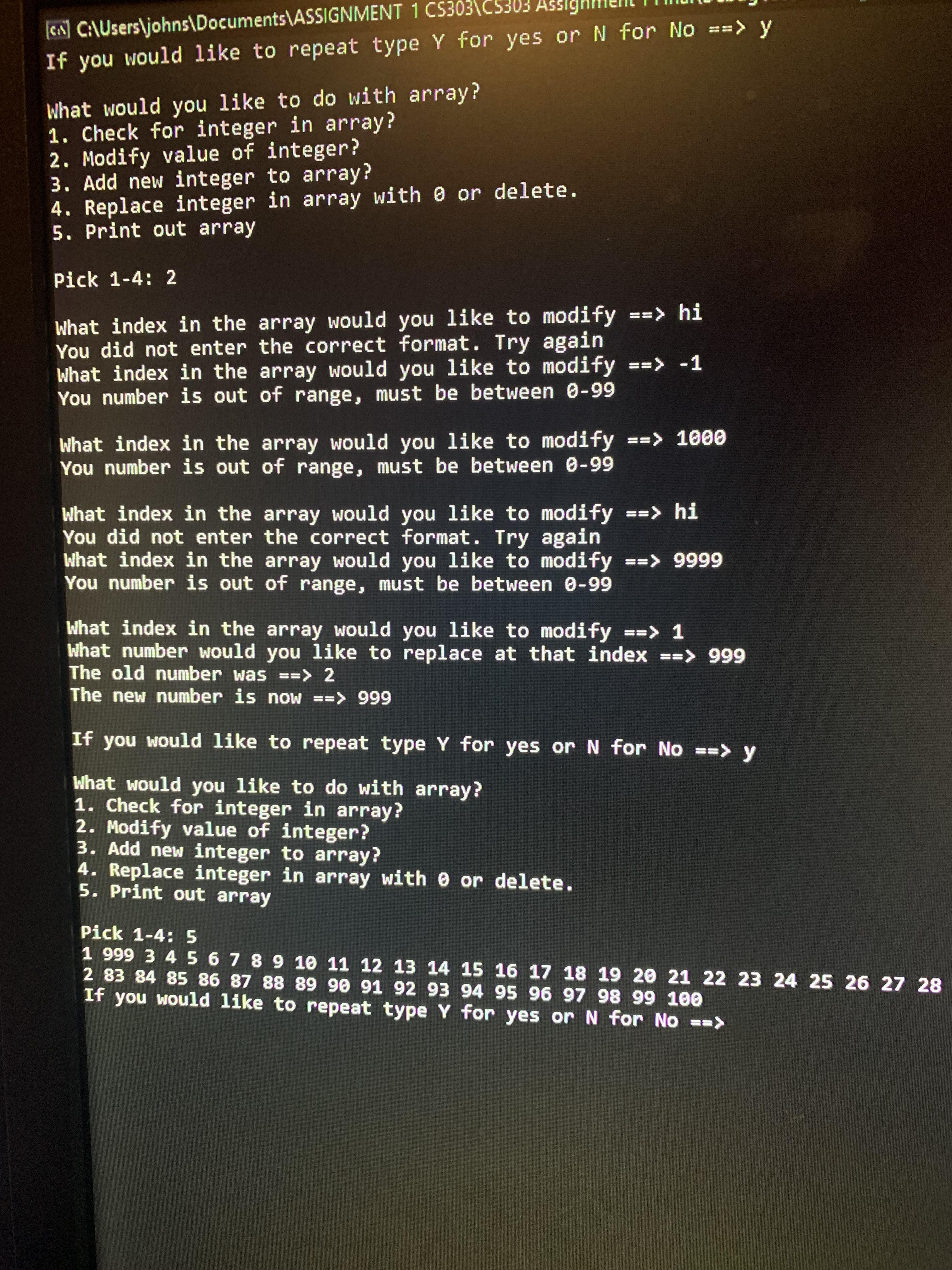 GitHub - JohnGarciaS/CS303-Assignment-1-Final