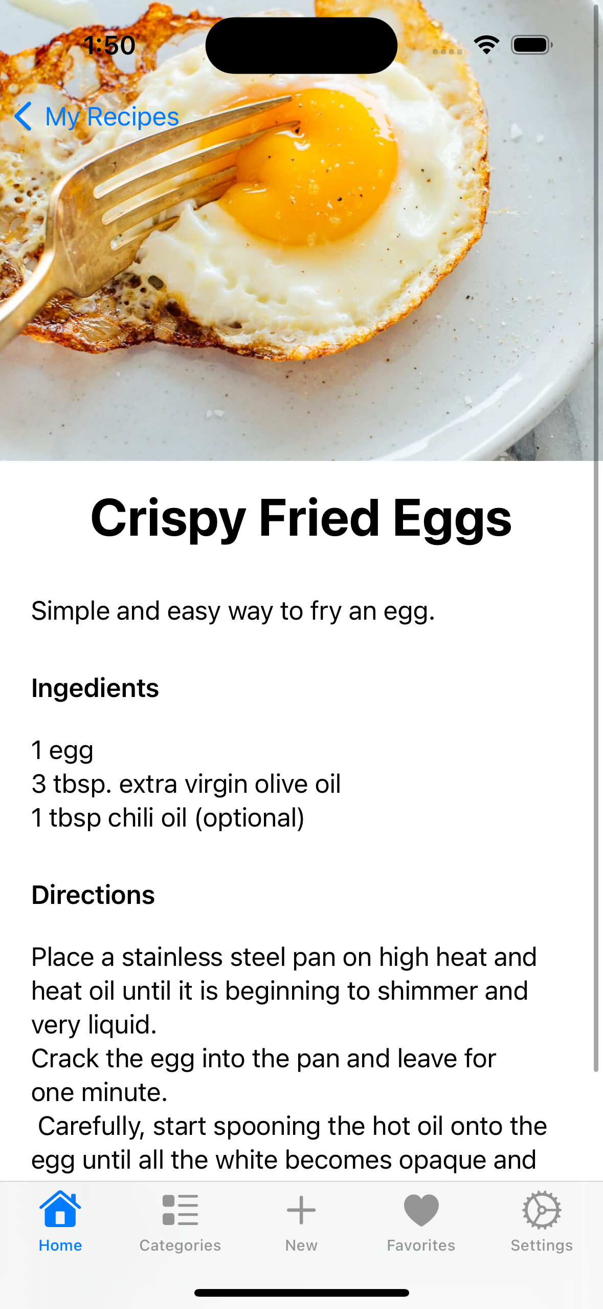 GitHub - izakbunda/Recipe-App: Simple recipe app made with Swift. With navigation, pages, and ...