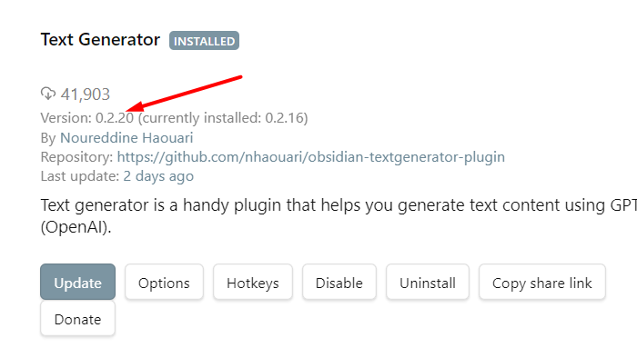Failed To Install Plugin Text Generator · Issue 126 · Nhaouari Obsidian Textgenerator Plugin