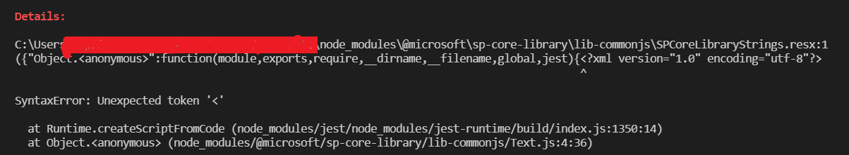 Unit Testing With Jest Throws An Error Related To The Module Microsoftsp Webpart Base · Issue 