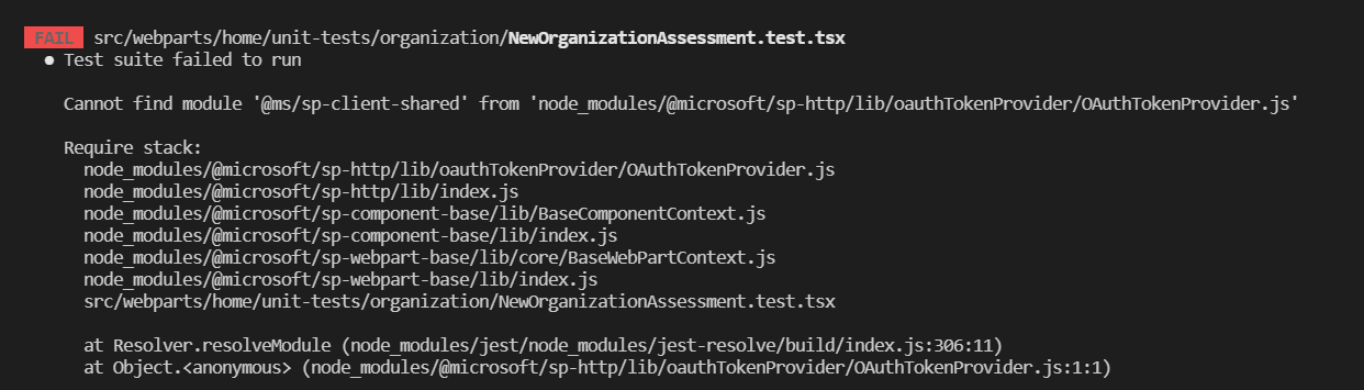 Unit Testing With Jest Throws An Error Related To The Module Microsoftsp Webpart Base · Issue