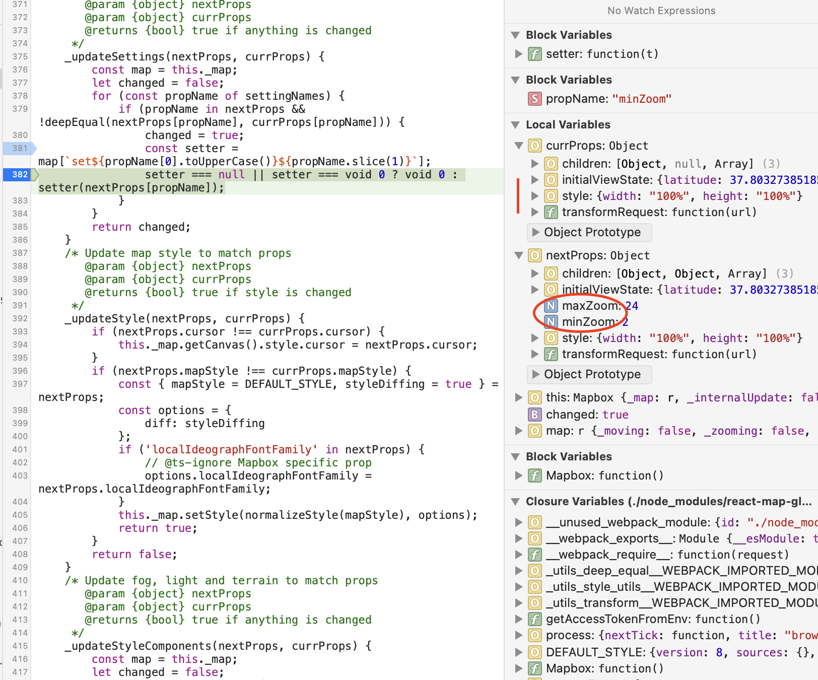 [Bug] Settings Update Crash · Issue #2221 · visgl/react-map-gl · GitHub