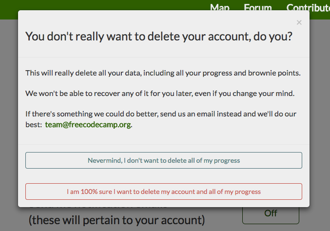 Add a "Delete all of my solutions" button to /settings · Issue #15870 · freeCodeCamp ...