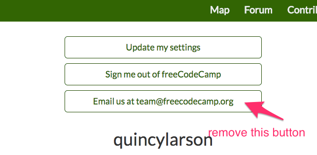 Remove email button from profile view · Issue #15956 · freeCodeCamp/freeCodeCamp · GitHub