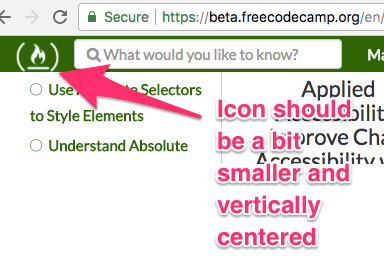 Make freeCodeCamp Logo look better on small viewport · Issue #16452 · freeCodeCamp/freeCodeCamp ...