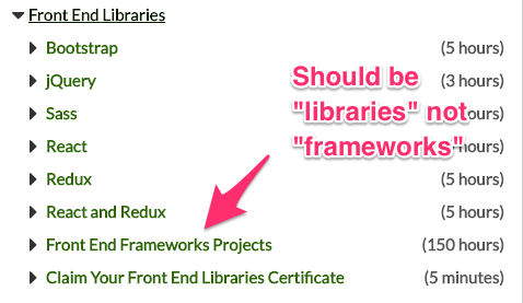 Fix typo in name of project section · Issue #16456 · freeCodeCamp/freeCodeCamp · GitHub