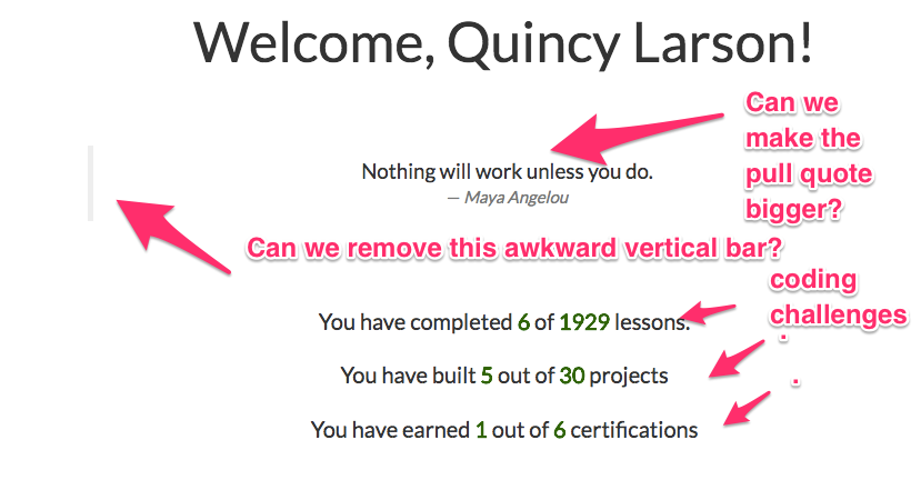 More minor UI fixes for welcome/settings/portfolios · Issue #17208 · freeCodeCamp/freeCodeCamp ...