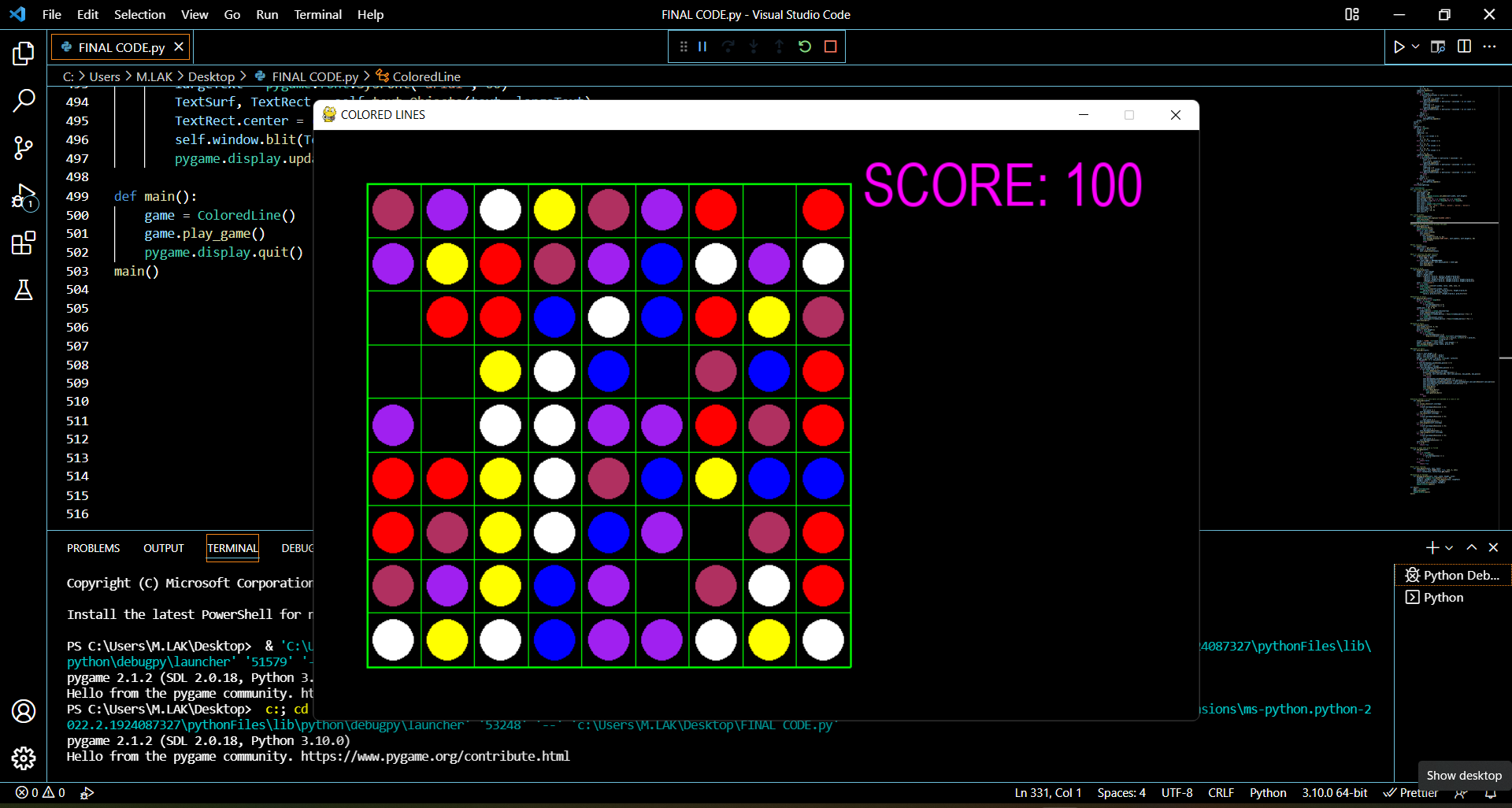 GitHub - MLakshmipraharsha07/Colored-Lines