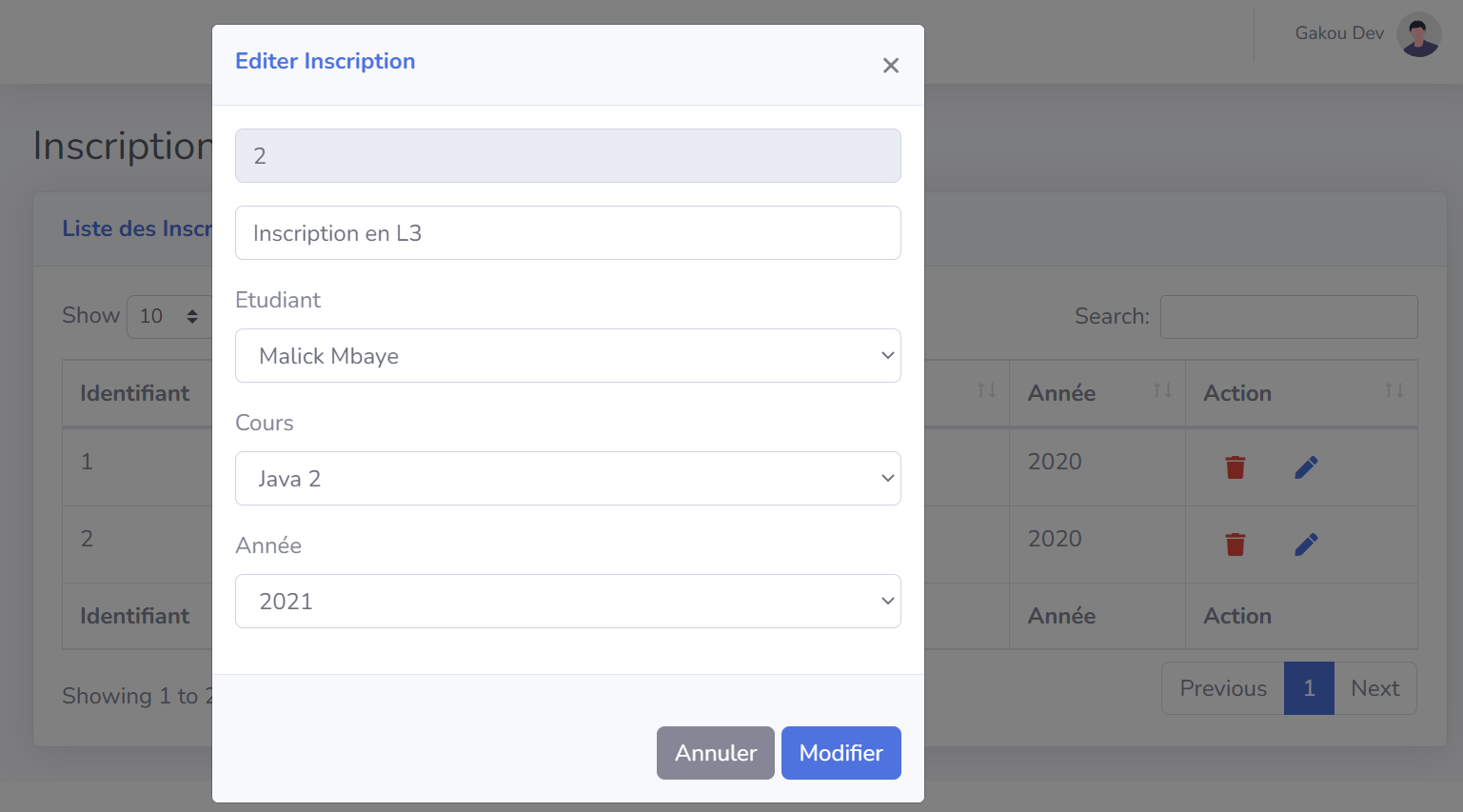 GitHub - Gakoudev/School: gestion inscription JEE