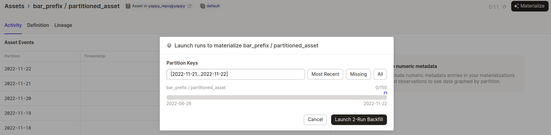Run backfill crashed if any another asset in repo has config_schema · Issue #10707 · dagster-io ...
