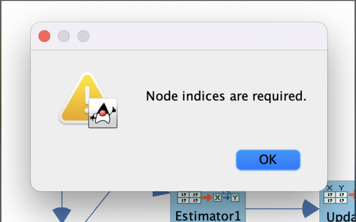 Debug why the JunctionTree updater throws up an error message about missing indices. · Issue ...