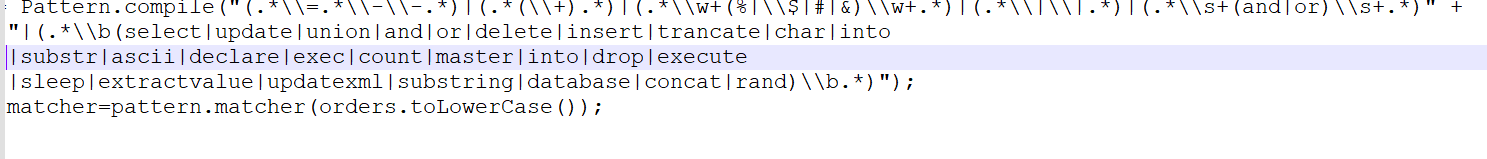 SQL injection risk exists, the keyword blacklist for defending against SQL injection will be ...