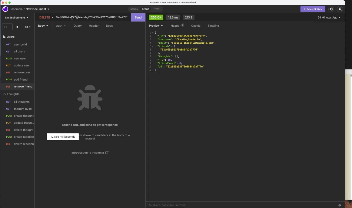 GitHub - hiayami/social-network-API