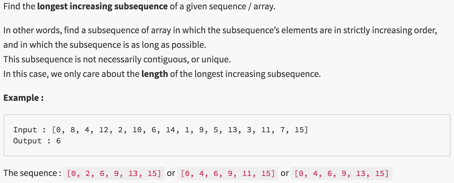 Interviewbit Longest Increasing Subsequence · Issue 157 · Congrworld · Github
