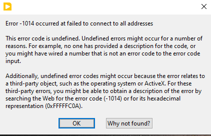 Error handling & reporting for generating measurements, G Plugin ...