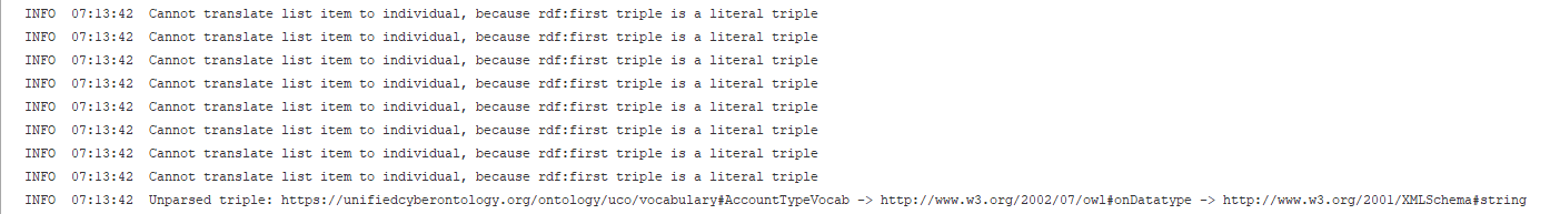 Errors and Warnings are thrown when loading the current develop branch into Protege · Issue #179 ...