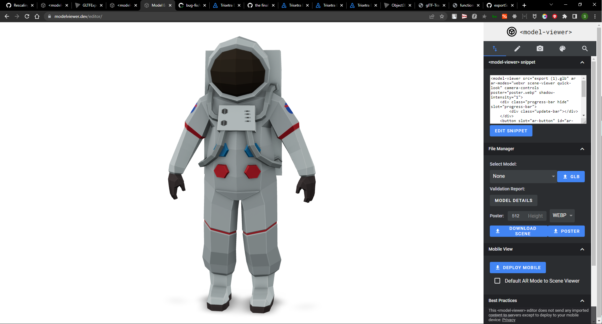 exportScene({ trs: true }) is not preserving the scaling info of the Model · Issue #3765 ...