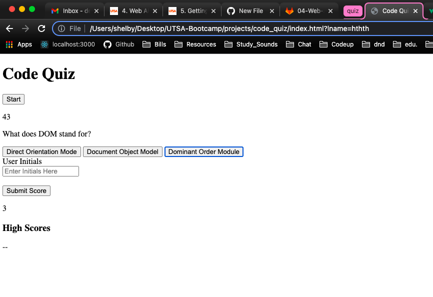 GitHub - DeenaSmith/code_quiz