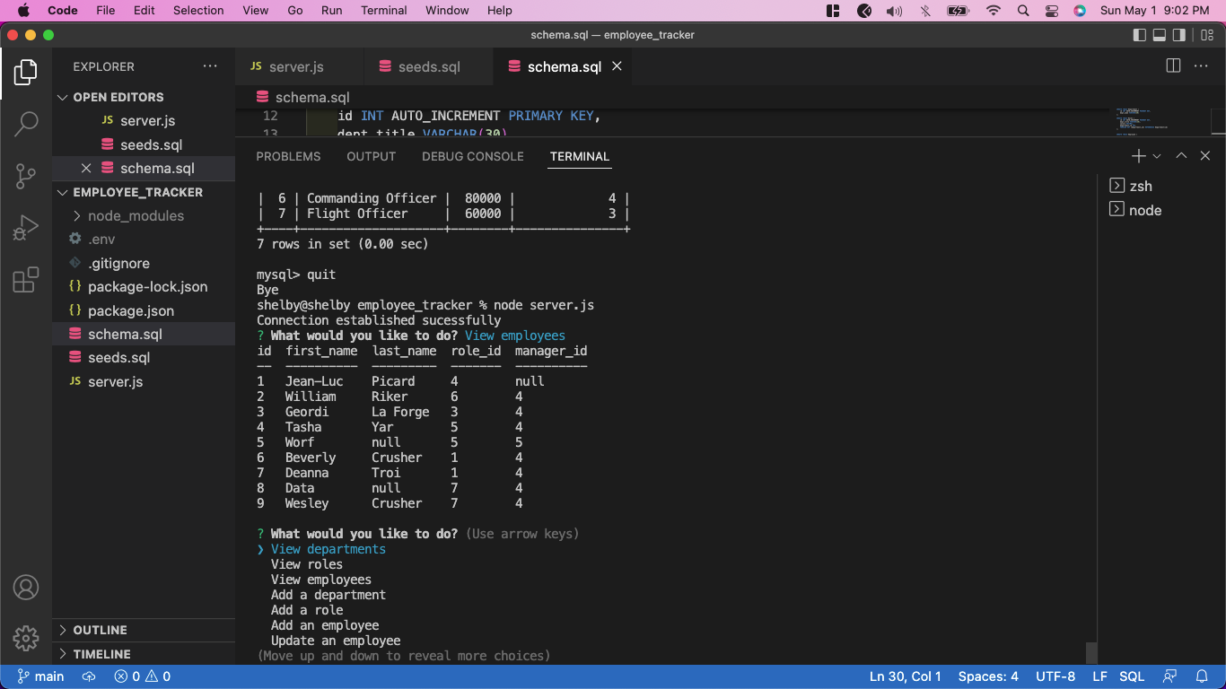 GitHub - DeenaSmith/employee_tracker