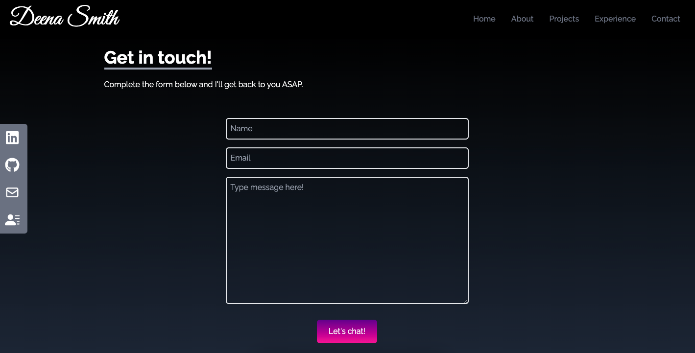 GitHub - DeenaSmith/personal_portfolio_REACT