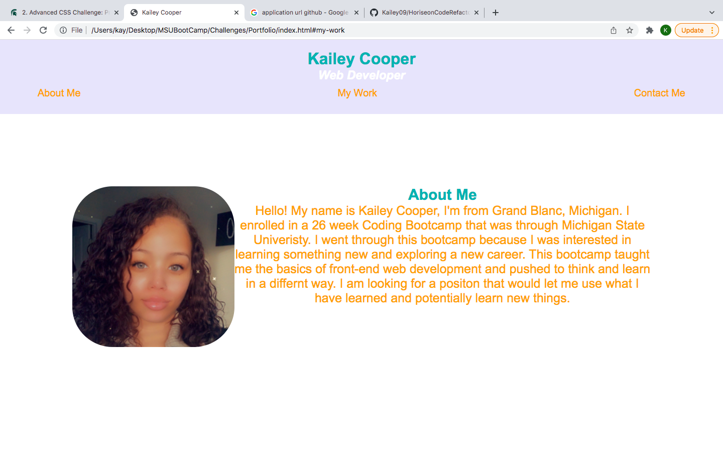GitHub - Kailey09/MyPortfolio